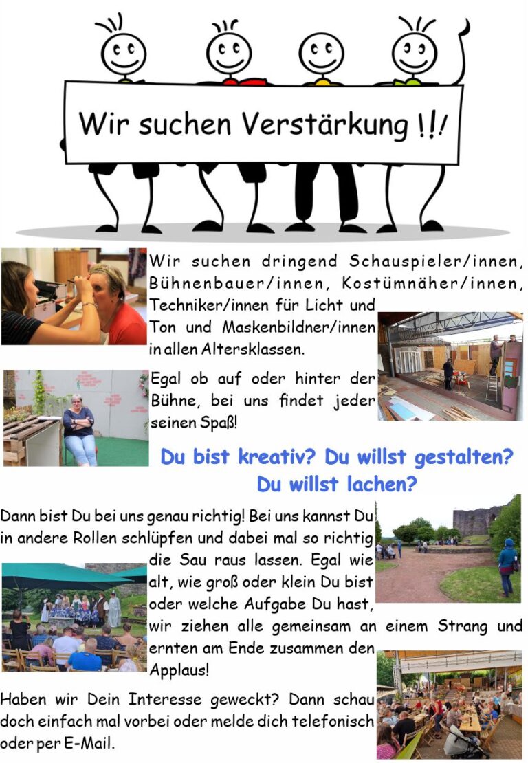 Laienspielgruppe Polle sucht dringend Verstärkung! – Polle